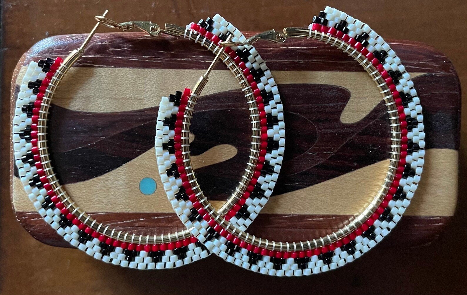 Native Diamondback Hoop Earrings - Etsy