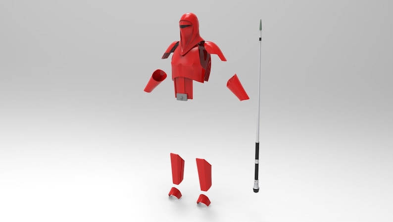 Imperial / Shadow Guard Whit Force Pike Complete Armor for 3D Printing ...