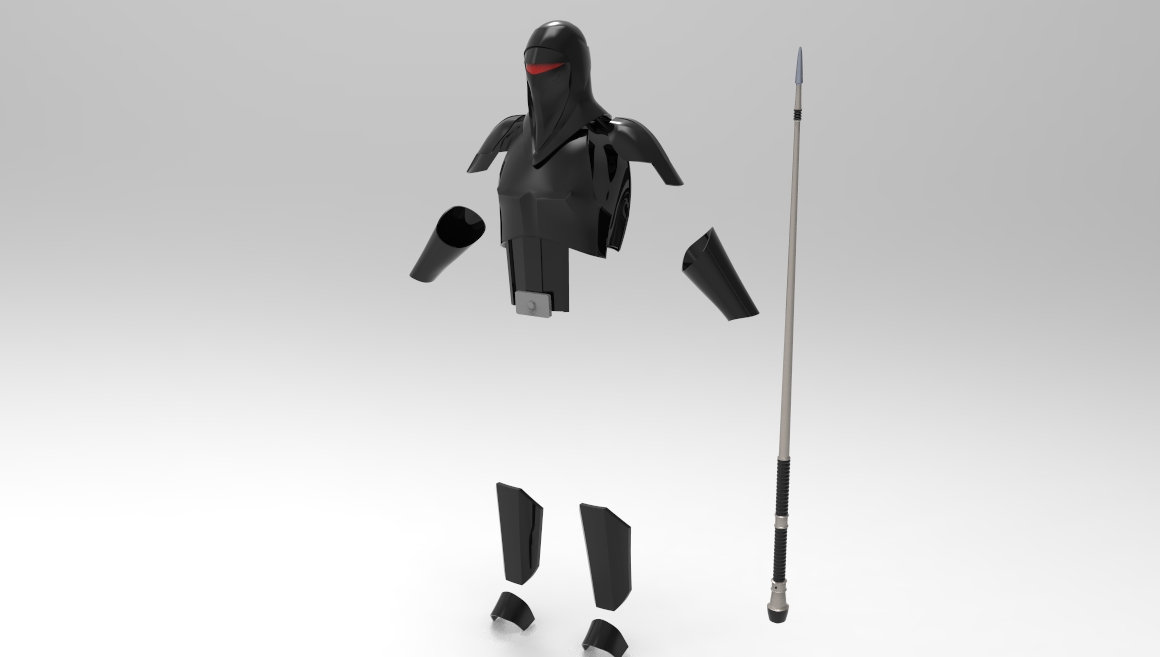 Imperial / Shadow Guard Whit Force Pike Complete Armor for 3D - Etsy UK