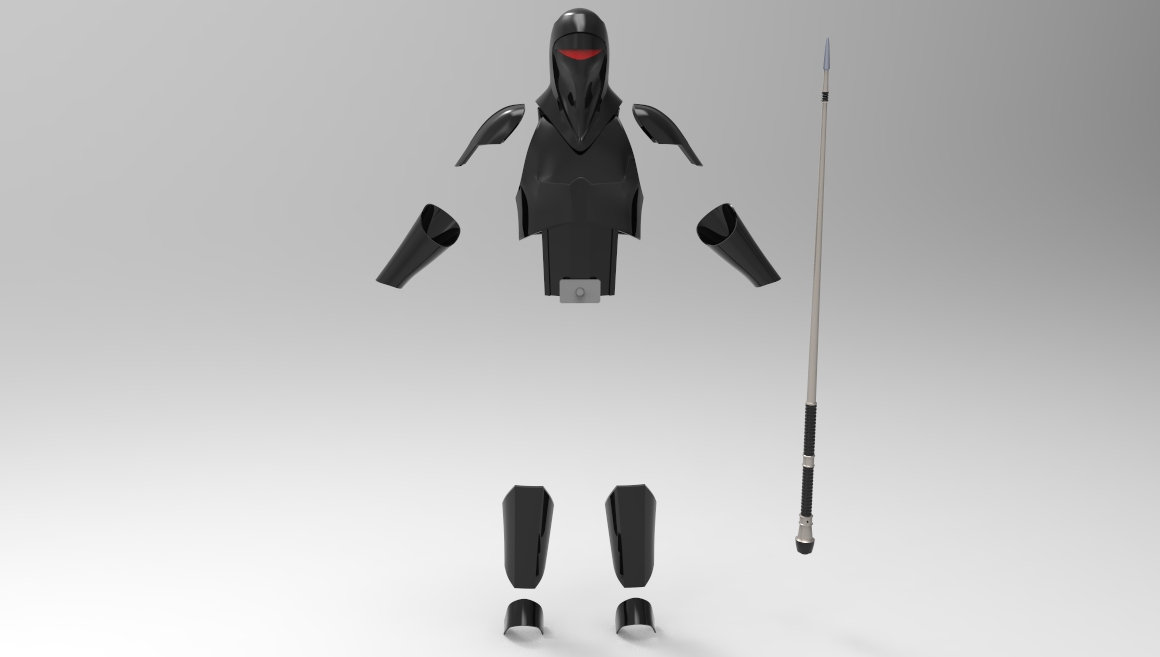 Imperial / Shadow Guard Whit Force Pike Complete Armor for 3D - Etsy UK