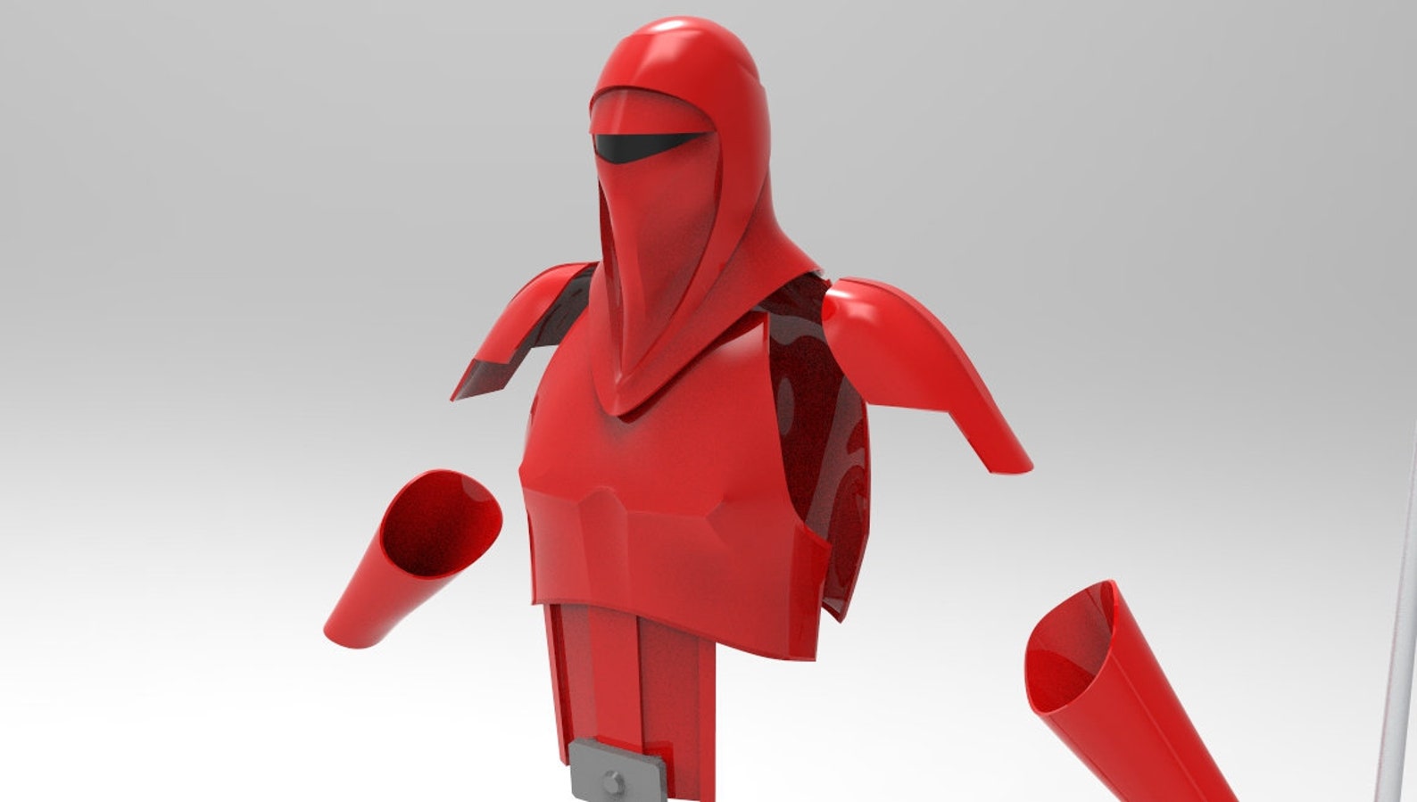 Imperial / Shadow Guard Whit Force Pike Complete Armor for 3D Printing ...