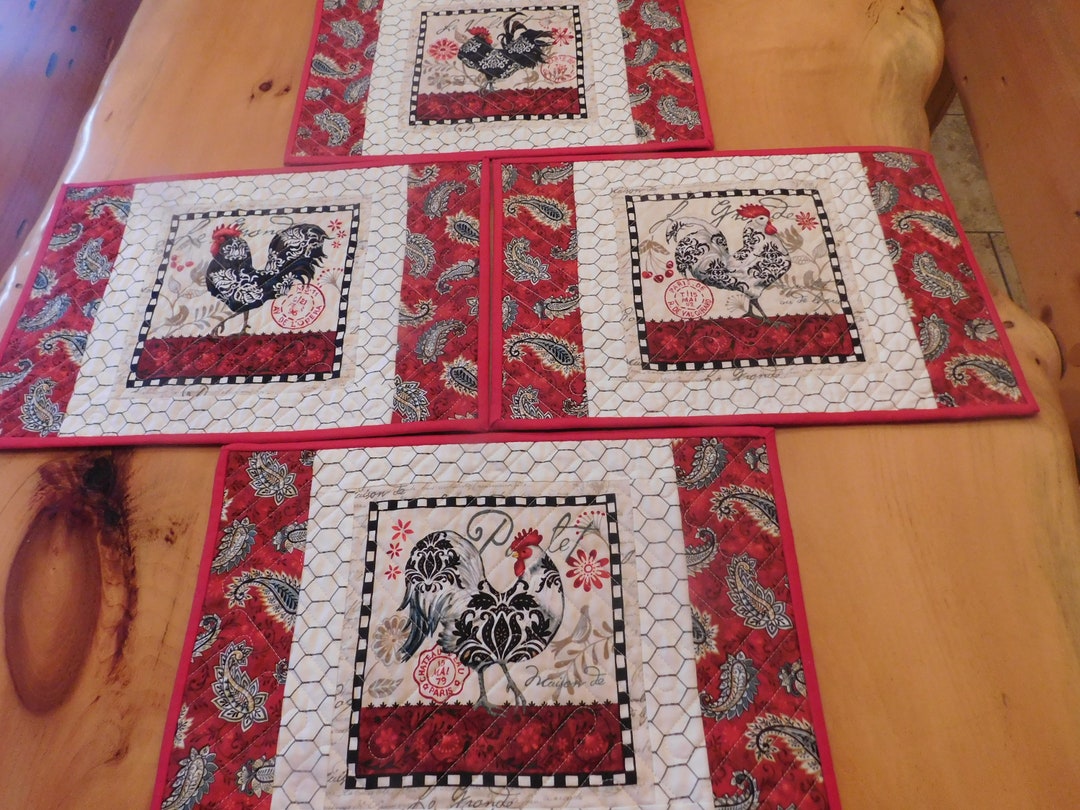 Handmade Placemats/roosters - Etsy