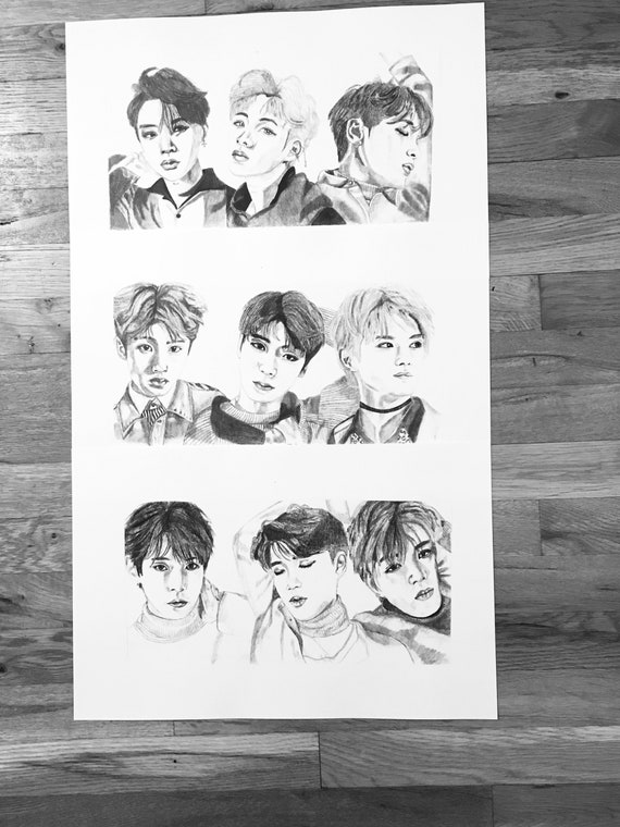 NCT 127 Group Set Drawings Cherry Bomb | Etsy