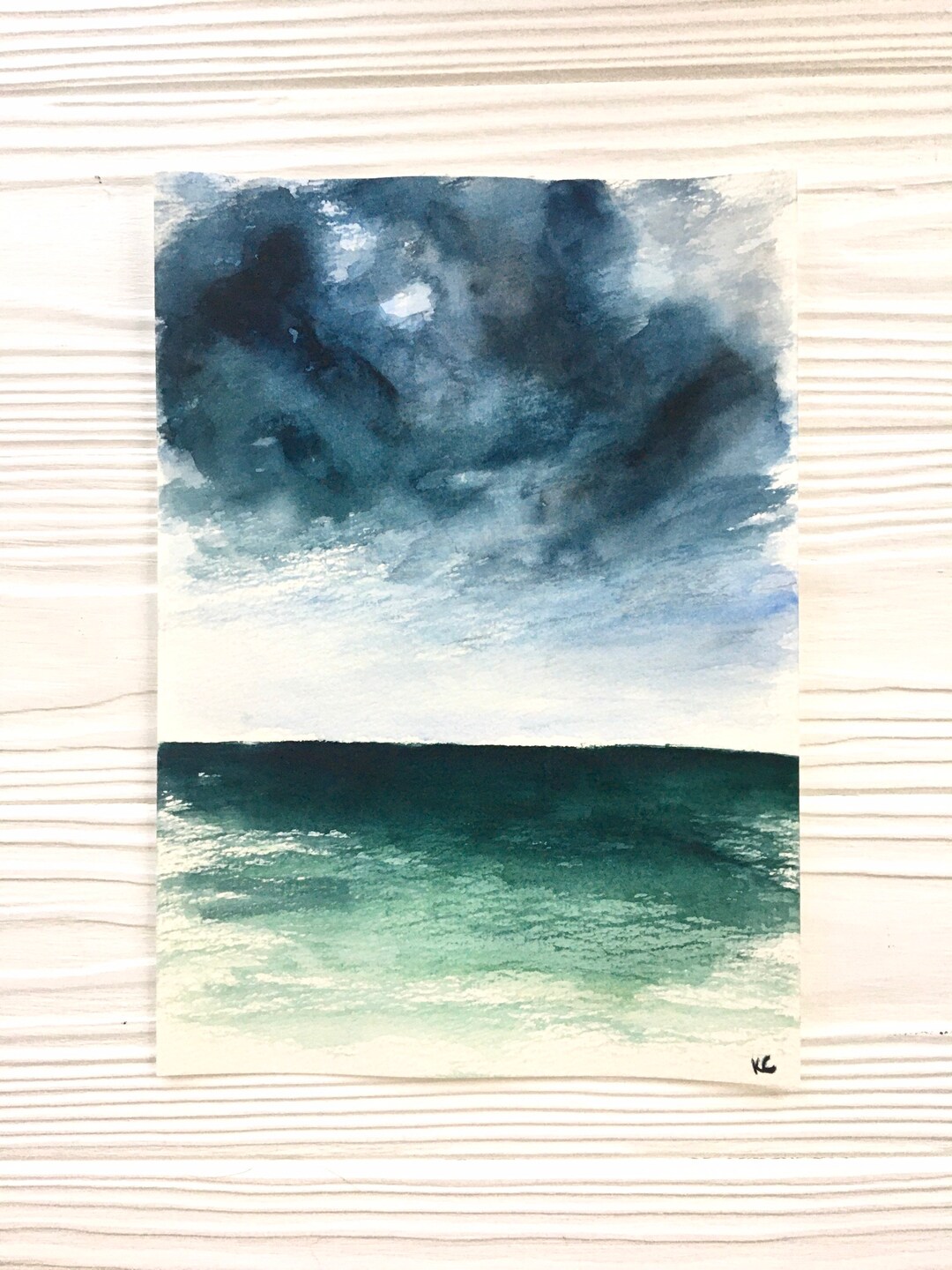 Incoming Storm 2 // Abstract Watercolour A5 - Etsy