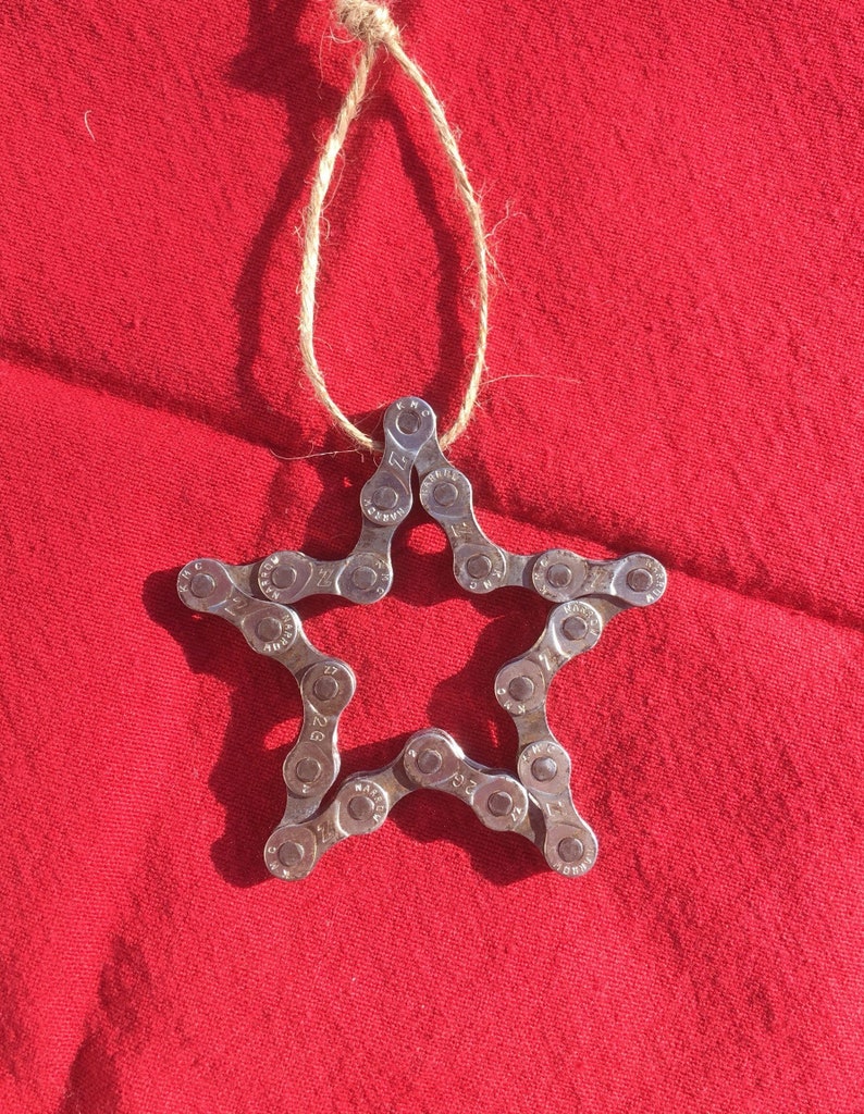 Bicycle Chain Christmas Star Ornaments, Cyclist Gift, Bicyclist Gift ...