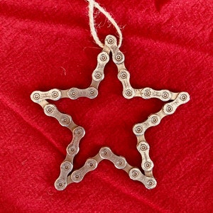 Bicycle Chain Star Ornament, Cyclist Gift, Bicyclist Gift, Stocking ...
