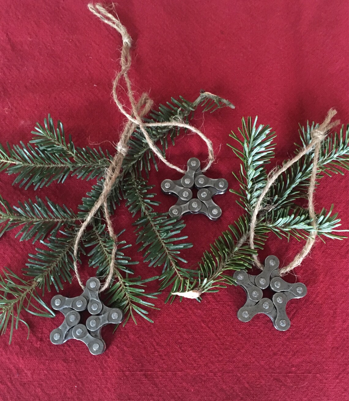 3 Bike Chain Star Ornaments | Etsy