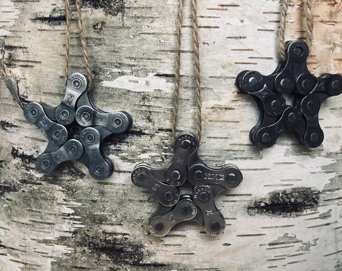 3 Bike Chain Star Ornaments - Etsy
