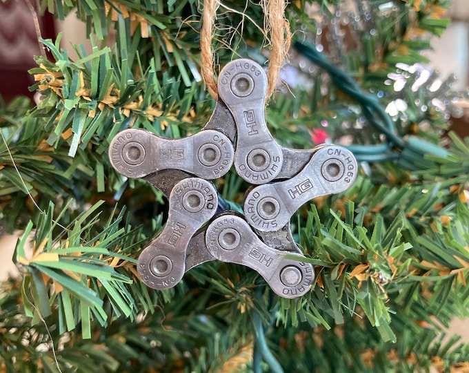 Bicycle Chain Star Ornament, Cyclist Gift, Bicyclist Gift, Stocking ...