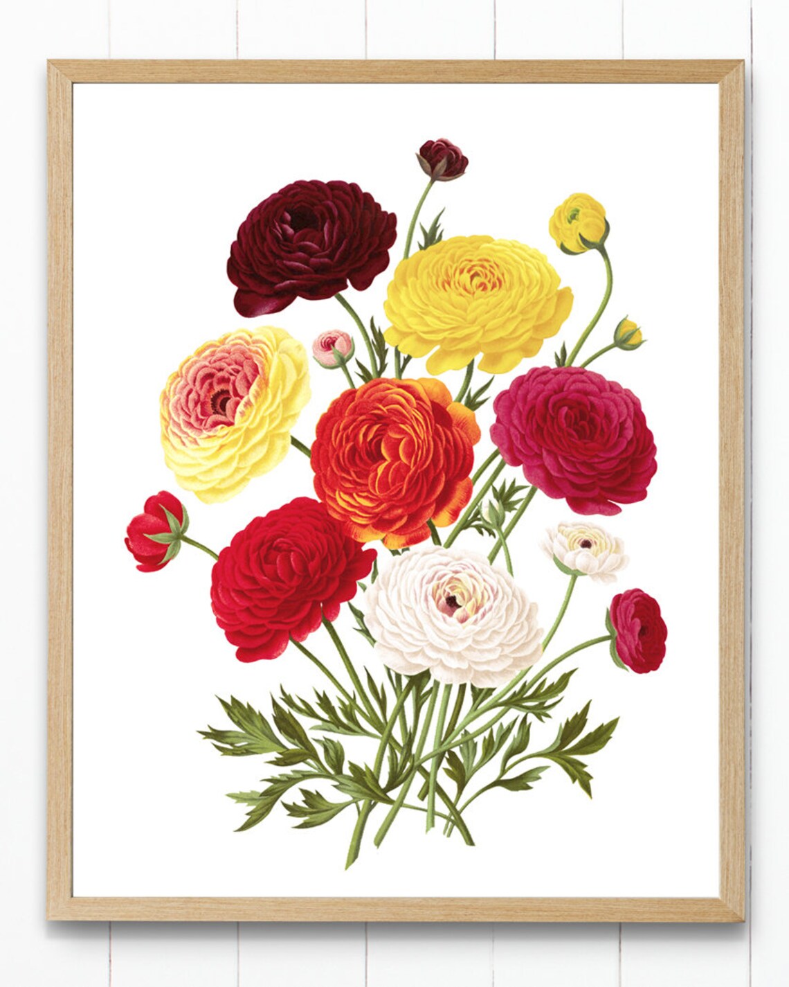 Autumn Floral Printable, Vintage Flower Illustration, Fall Colors ...