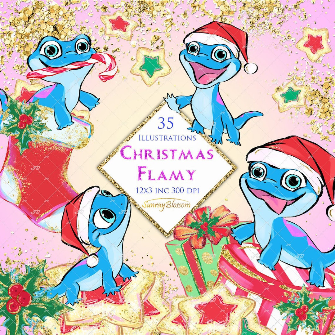 Bruni Inspired Christmas Lizard,frozen Inspired Lizard Clipart ...