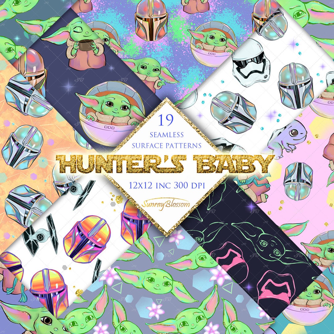 Space Baby Digital Paper, Scrapbook Paper, Alien Baby Paper Pack ...