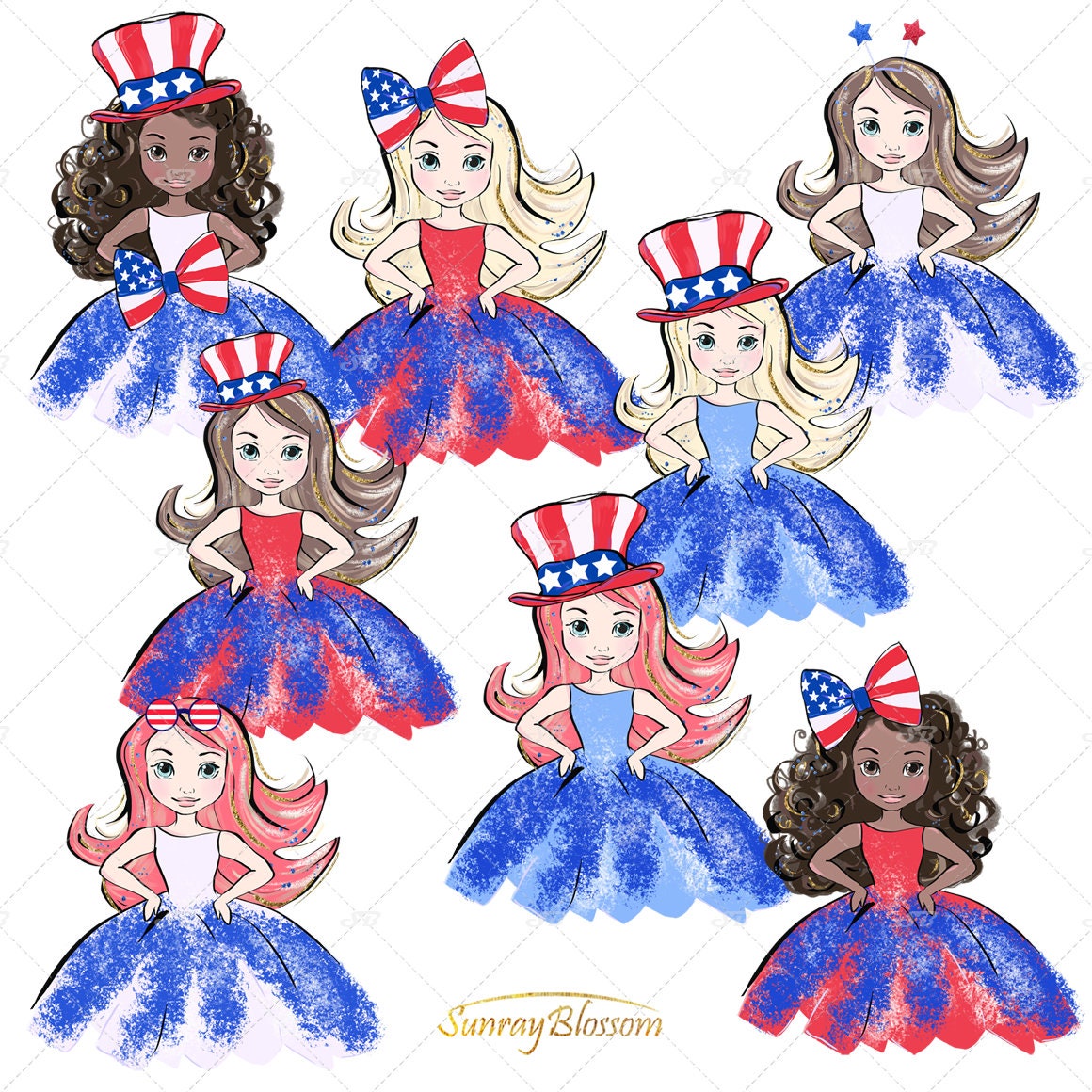 4th of July Clipart Patriotic Clipart Planner 4th of July - Etsy