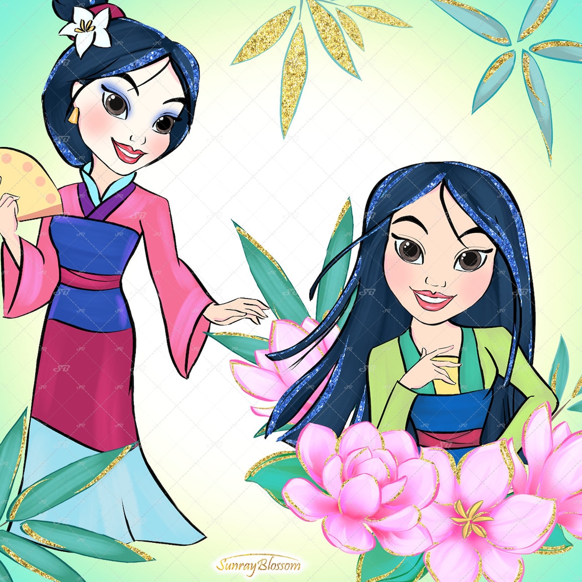 Asian Princess Clipart Chinese Princess Clip Art | Etsy