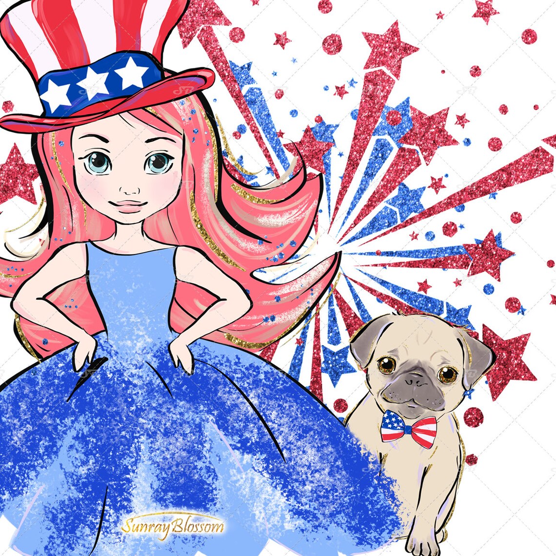 4th of July Clipart Patriotic Clipart Planner 4th of July - Etsy