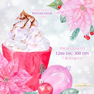 Christmas Bouquets Christmas Star Watercolor Clipart Cookies Christmas ...