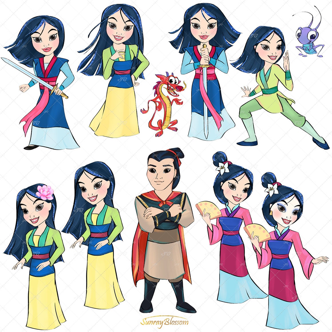 Asian Princess Clipart Chinese Princess Clip Art - Etsy