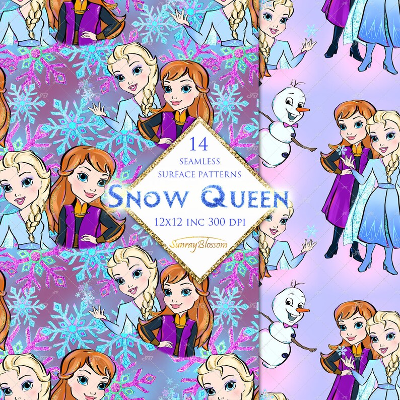 Frozen Inspired Surface Patterns Frozen Inspired Digital - Etsy