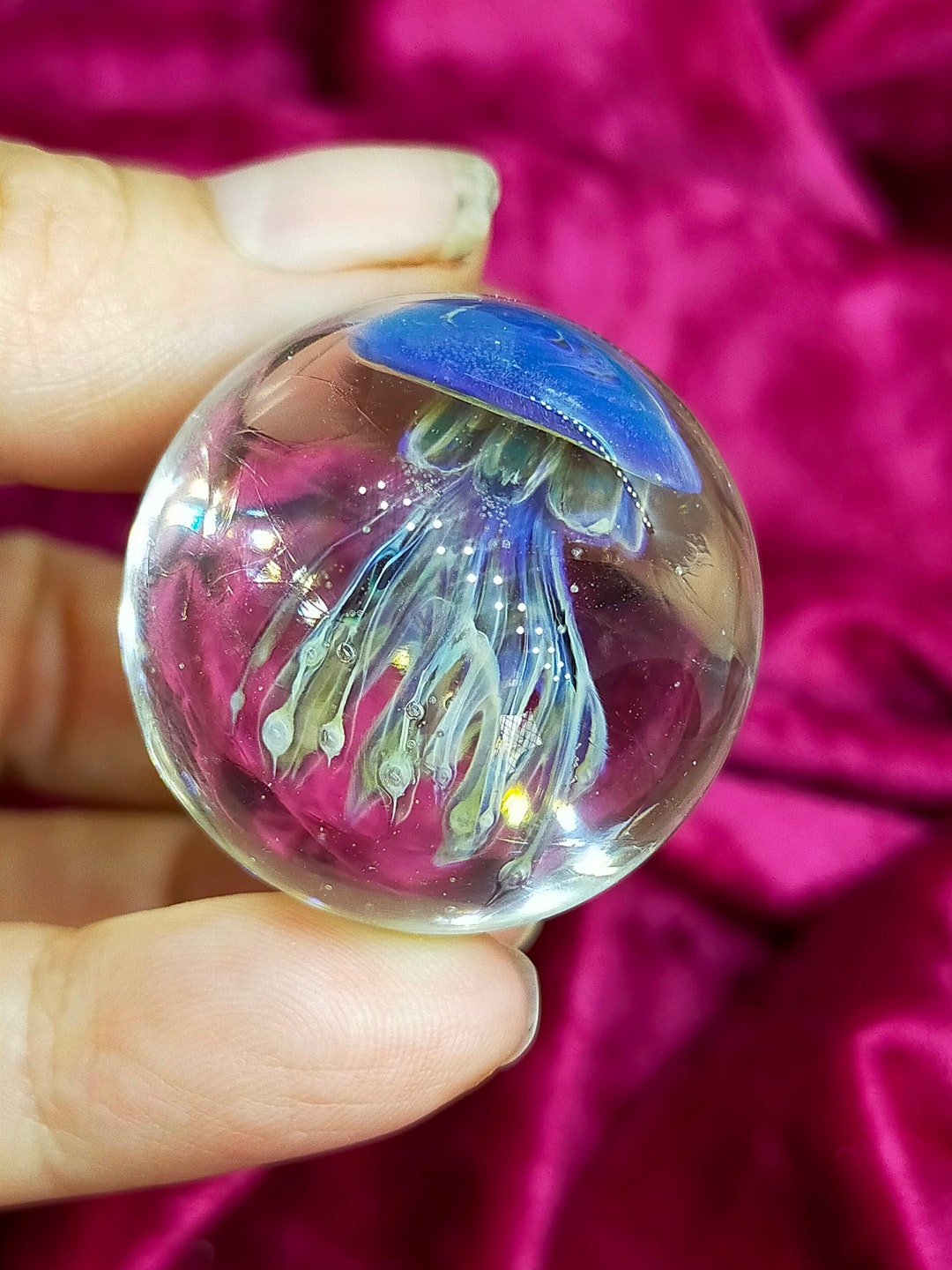 Glass Jellyfish Marble Handmade in Australia From - Etsy