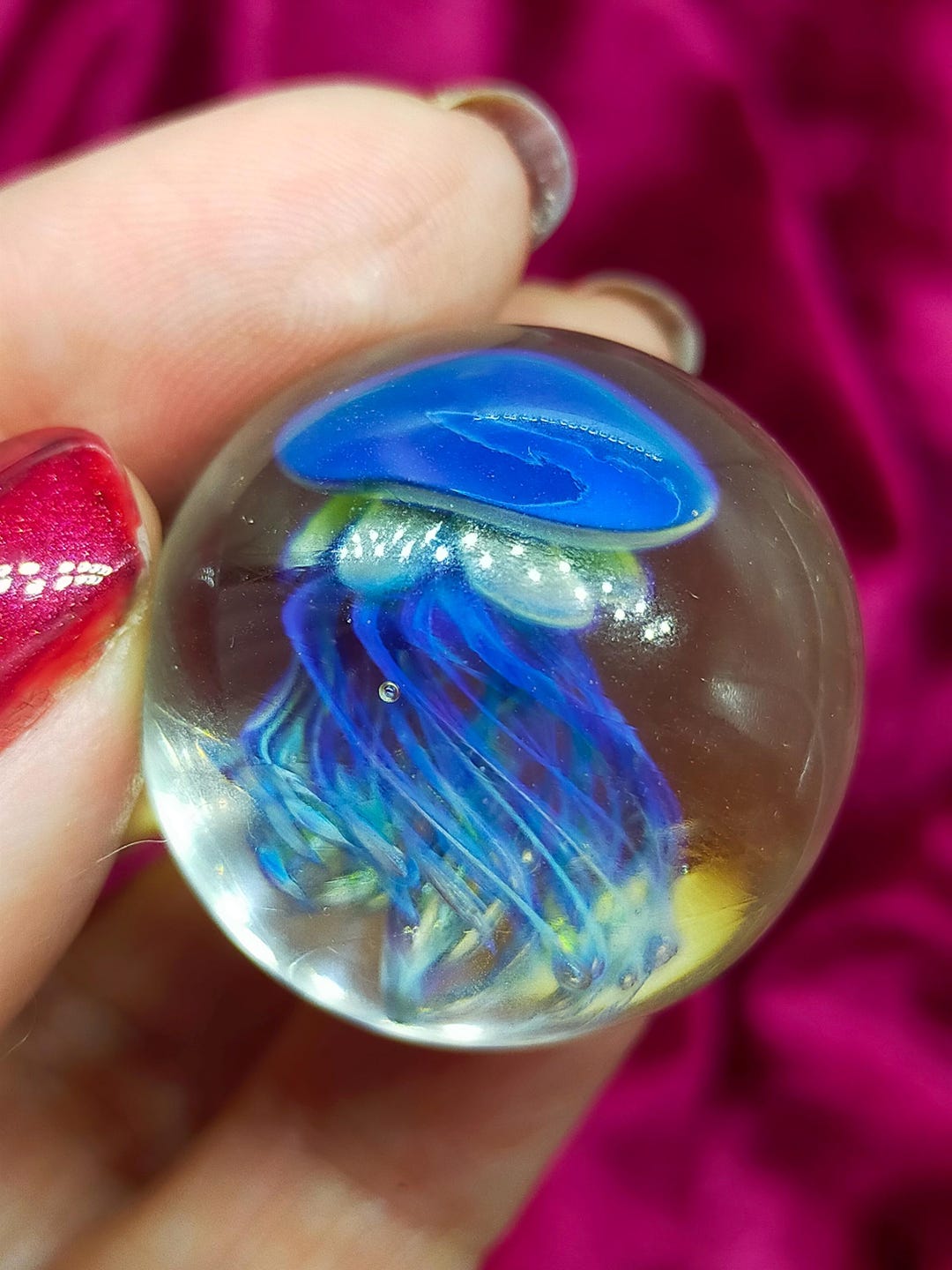 Glass Jellyfish Marble, Handmade in Australia From Borosilicate Glass ...