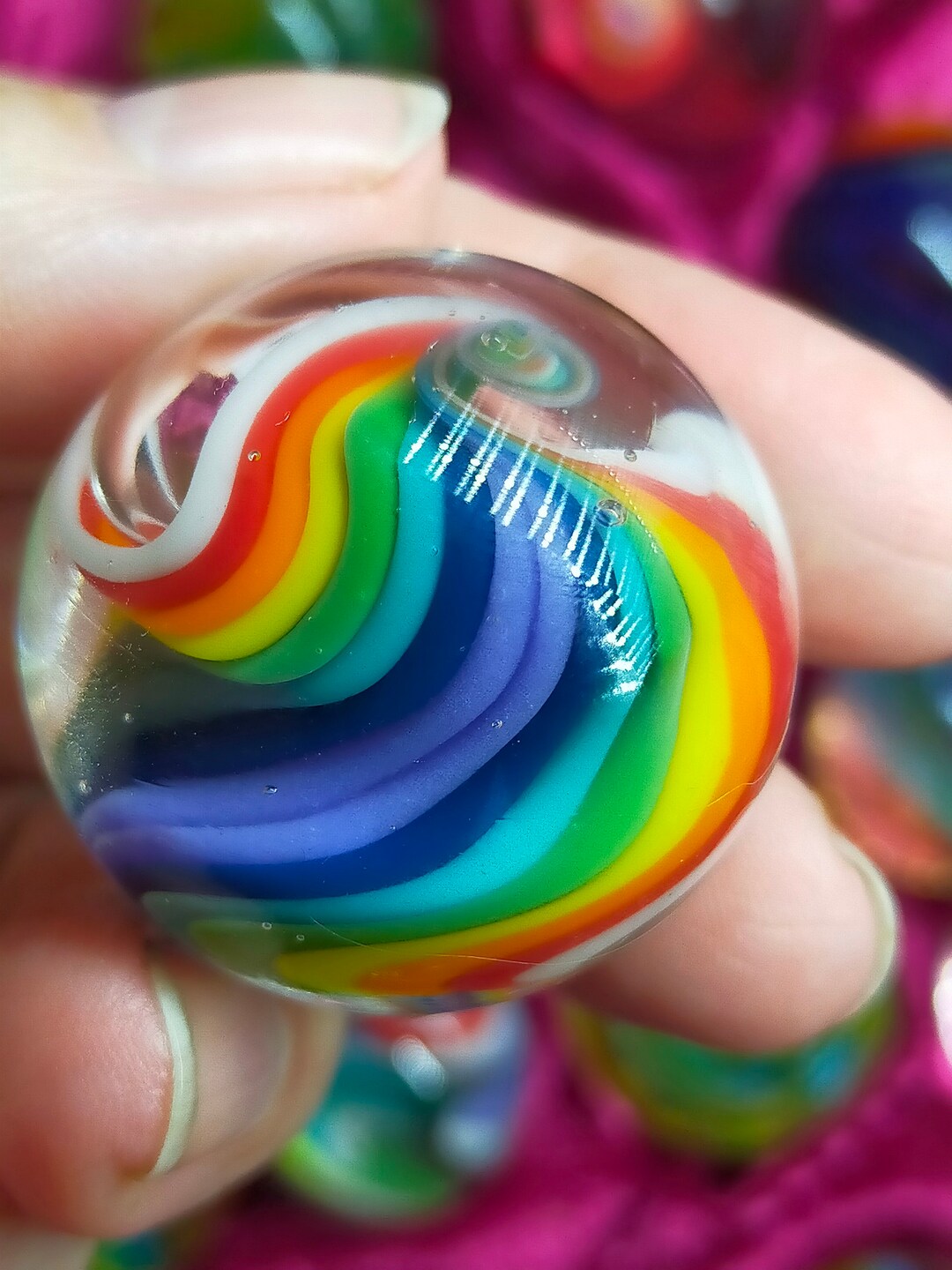 Handmade Glass Marble, Borosilicate Glass With Air Trap, Beautiful ...