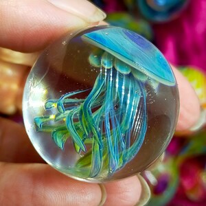 Glass Jellyfish Marble, Handmade in Australia From Borosilicate Glass ...