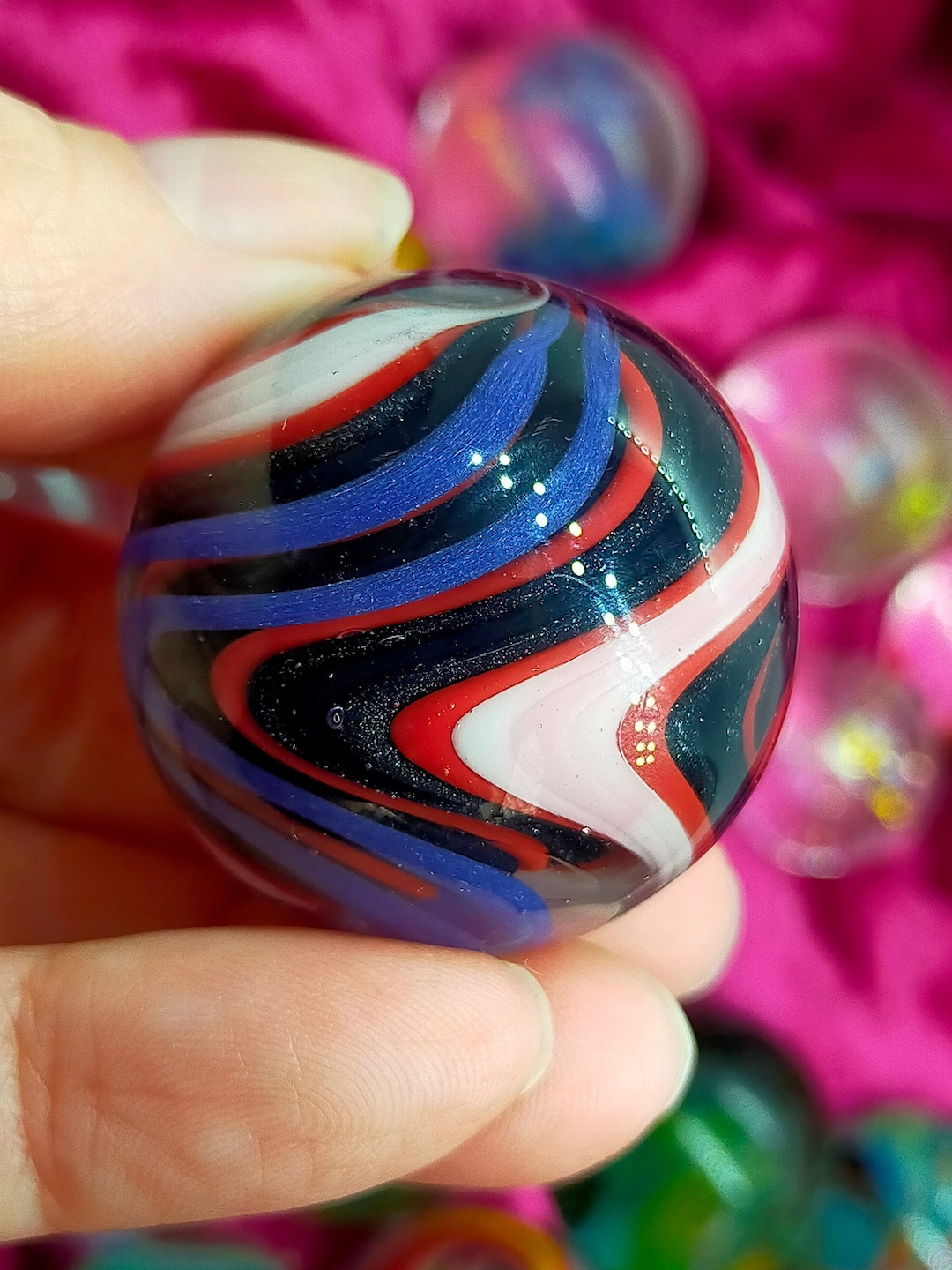 Colorful Glass Marble, Swirl Marble Handmade From Borosilicate Glass - Etsy
