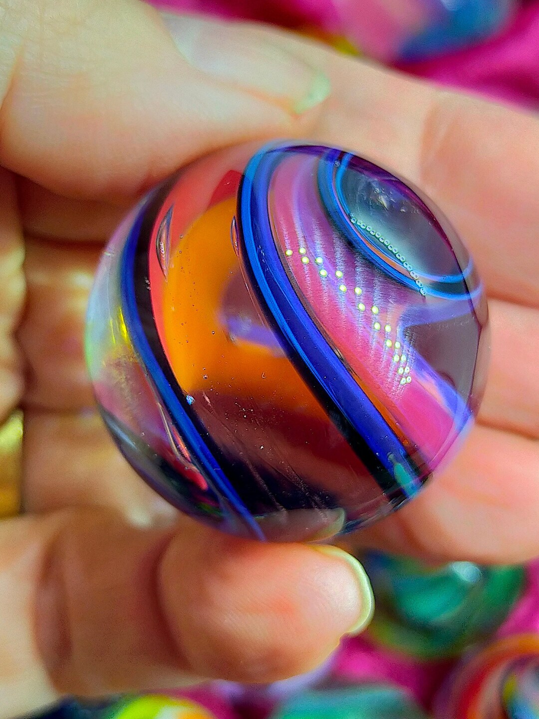 Handmade Marble, Made With Borosilicate Glass, Stunning Ruby Reds ...