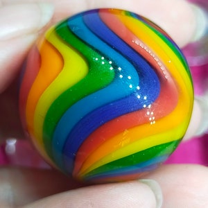 Rainbow Glass Marble, Handmade From Borosilicate Glass - Etsy