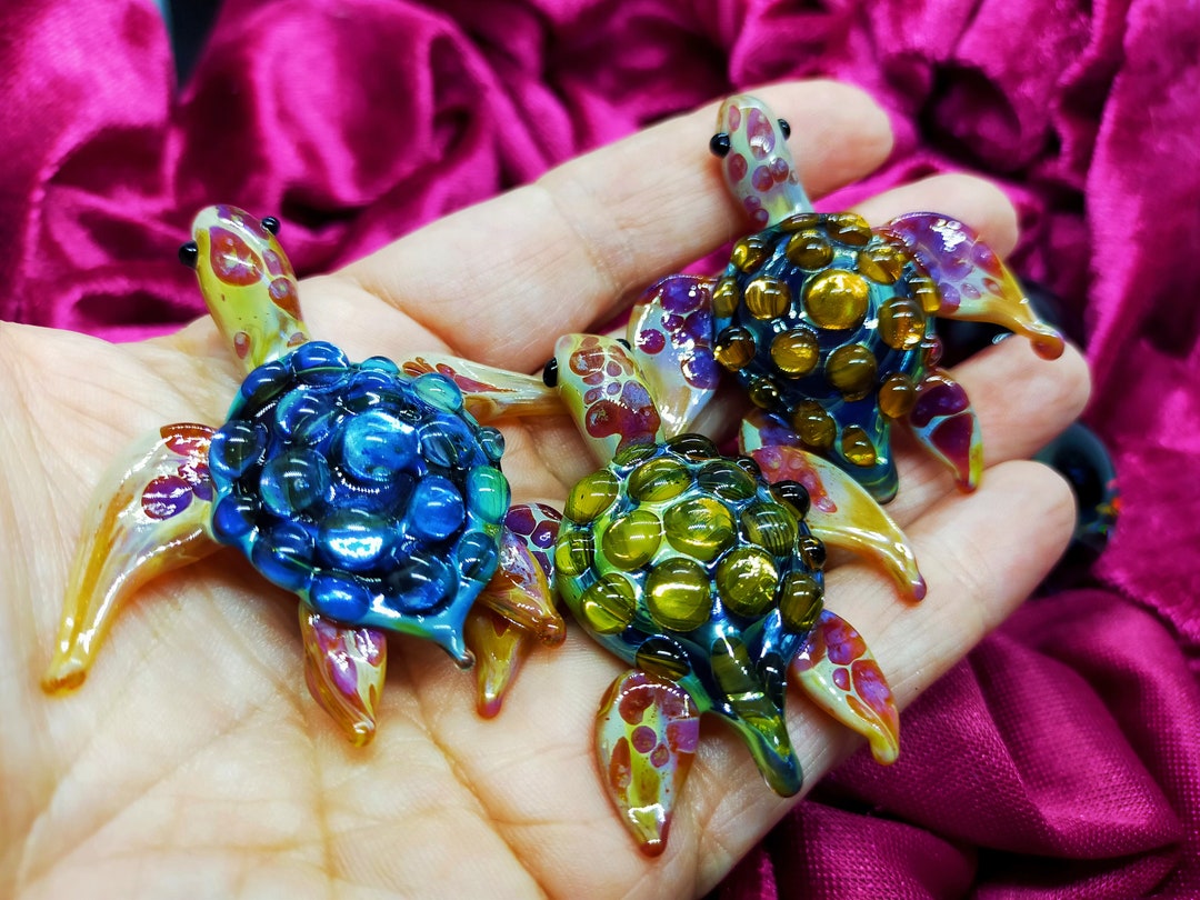 Glass Turtles, Cute Little Fellows With Lustred Shell Made From ...