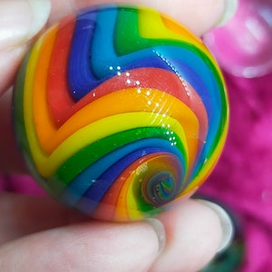Rainbow Glass Marble, Handmade From Borosilicate Glass - Etsy