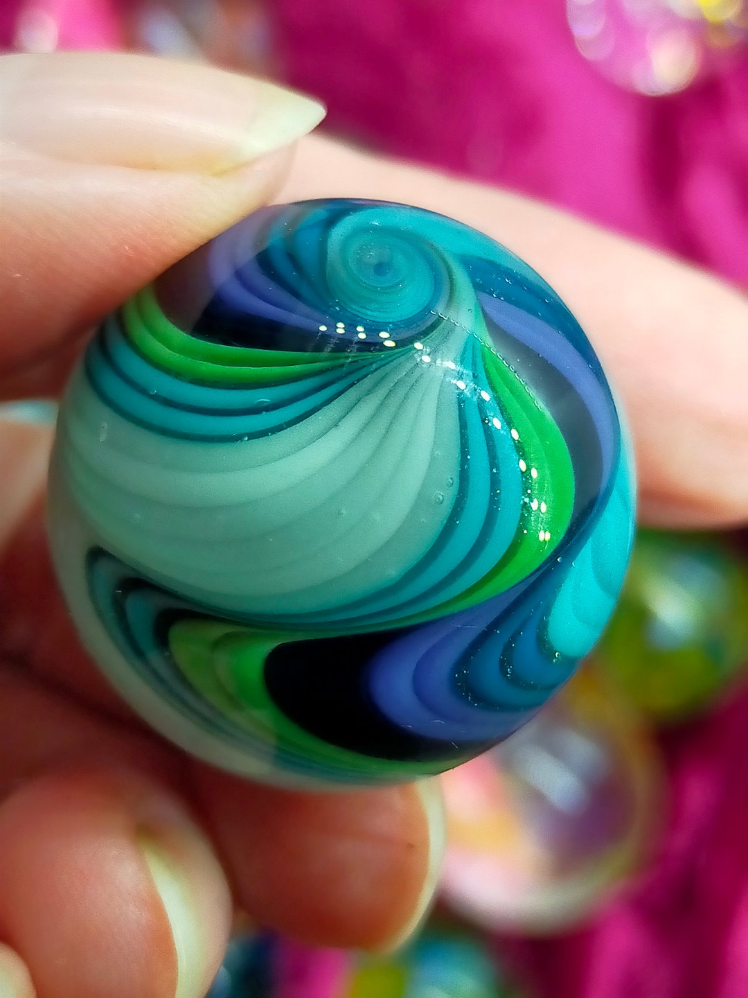 Borosilicate Glass Marble With Beautiful Intense Colors and Sparkles - Etsy