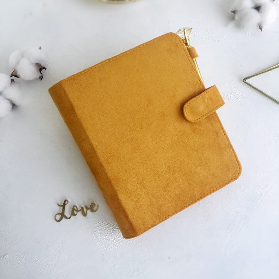 Planner Notebook A5 / A6 Suede 2025 Personal Planner Binder Yellow ...