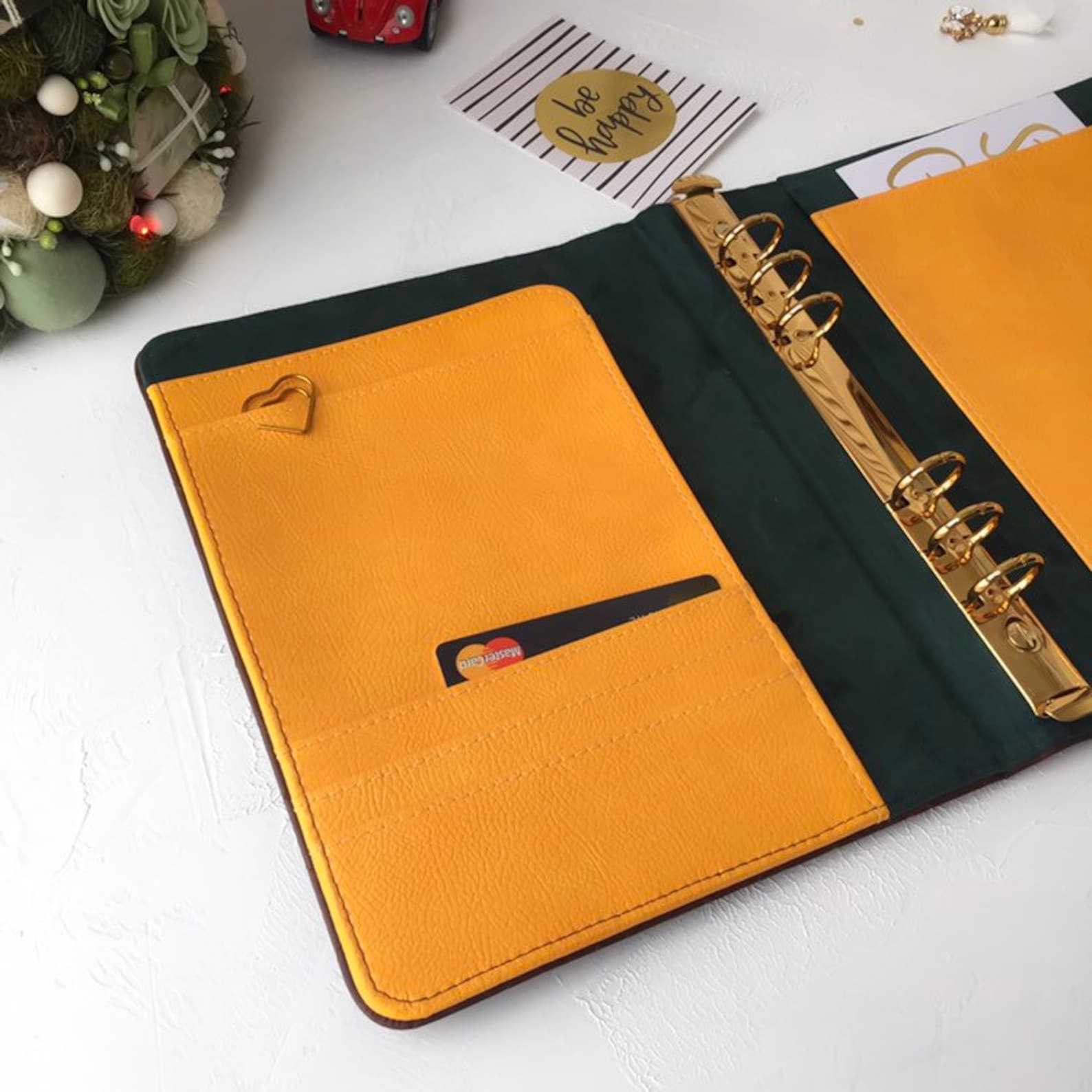 Notebook A5 in a leather substitute Suede Planner binder | Etsy