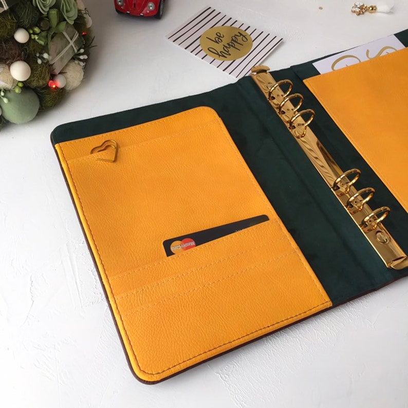 Notebook A5 in a leather substitute Suede Planner binder | Etsy