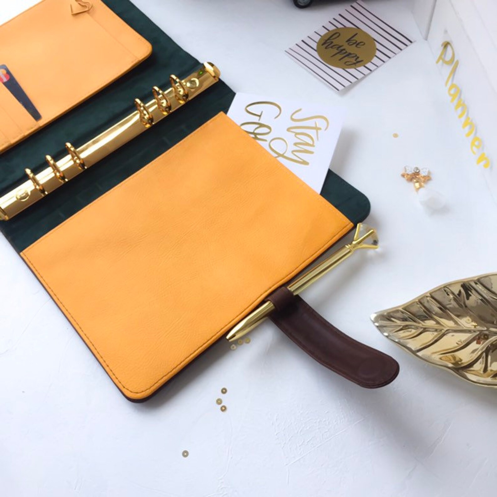 Notebook A5 in a leather substitute Suede Planner binder | Etsy