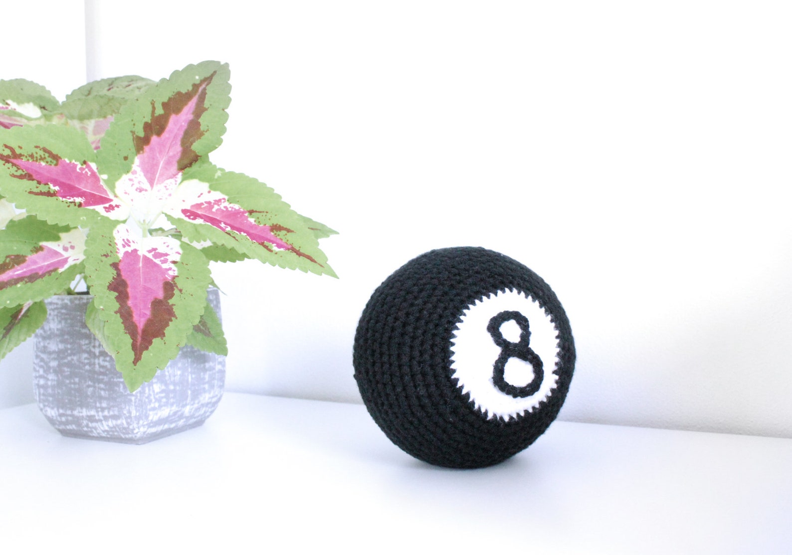 Eight Ball Plushie Toy Handmade 8 Ball 8-ball Amigurumi - Etsy