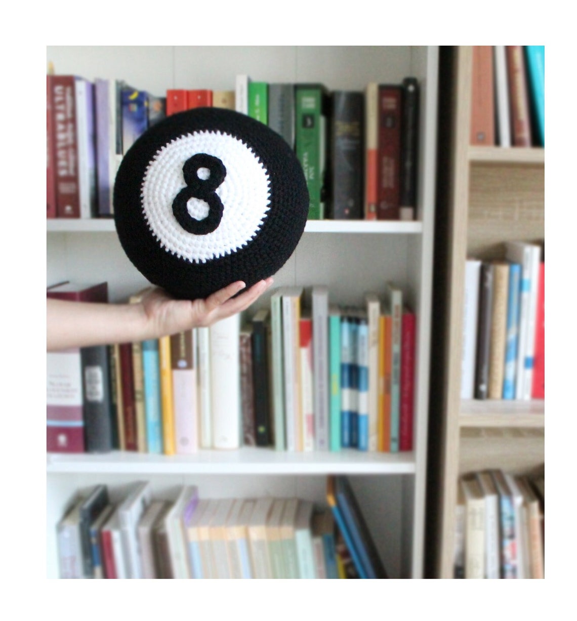 Eight Ball Plushie Toy Handmade 8 Ball 8-ball Amigurumi - Etsy
