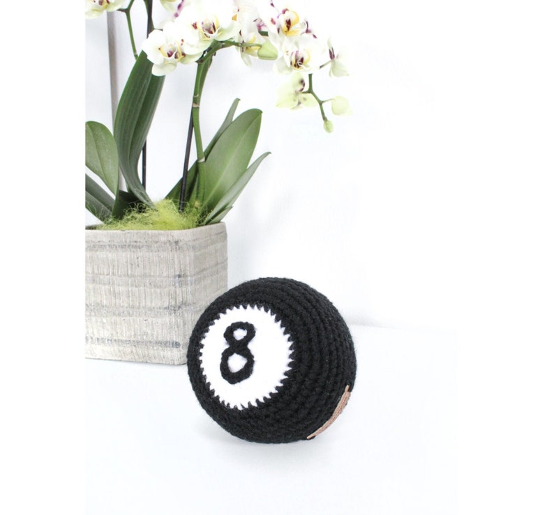 Eight Ball Plushie Toy Handmade 8 Ball 8-ball Amigurumi | Etsy