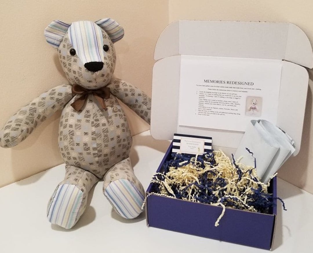 Memory Bear Custom Made From Loved Ones Clothing Keepsake Teddy Bear ...