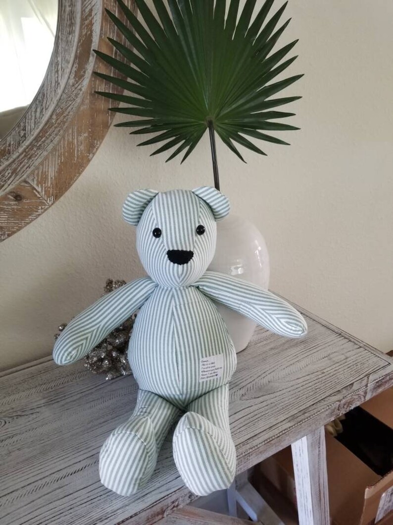 Memory Bear Custom Made From Loved Ones Clothing Keepsake - Etsy