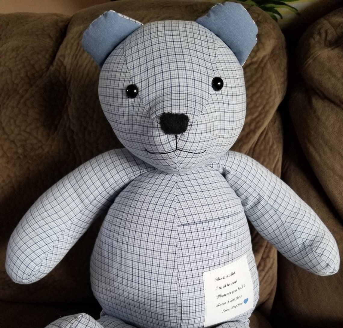 Memory Bear Keepsake Teddy Bear Custom Made Memory Bear | Etsy