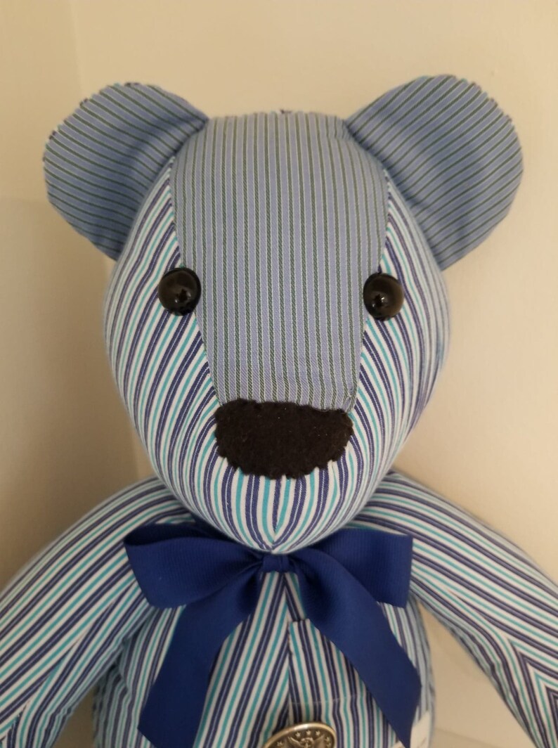 Memory Bear Custom Made From Loved Ones Clothing Keepsake - Etsy