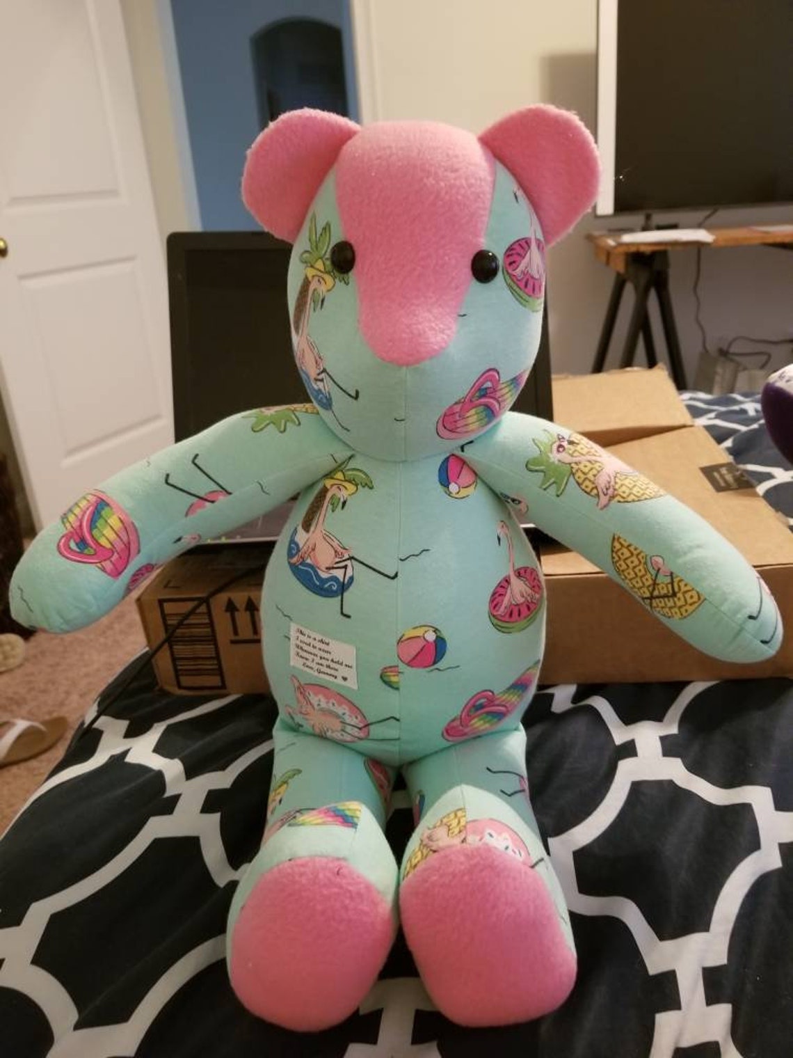 Memory Bear Custom Made From Loved Ones Clothing Keepsake - Etsy