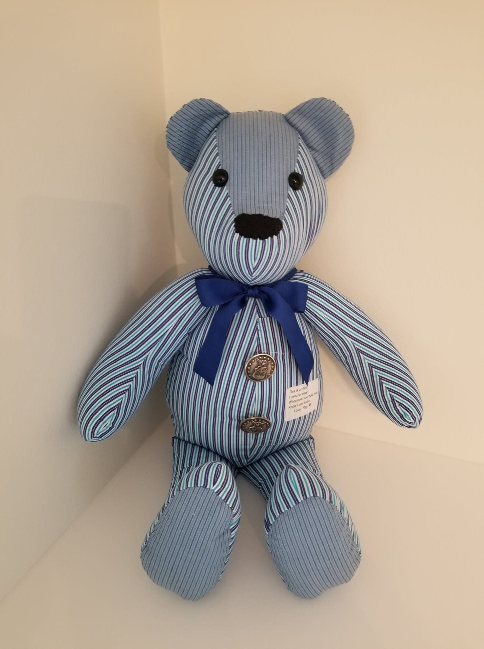 Memory Bear Custom Made From Loved Ones Clothing Keepsake - Etsy
