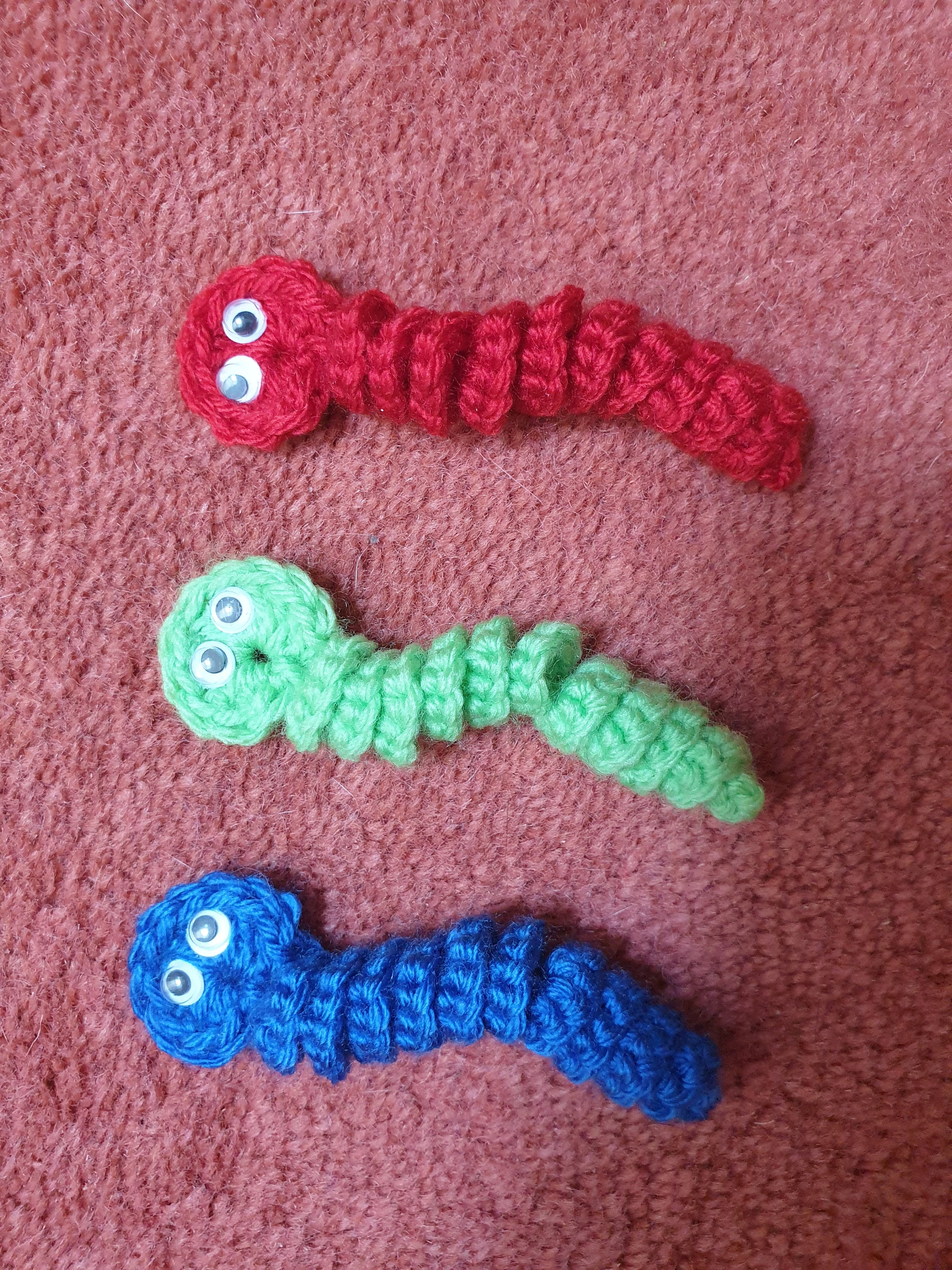 2 x Worry Worms Handmade Crochet ADHD Anxiety Relief Fidget | Etsy