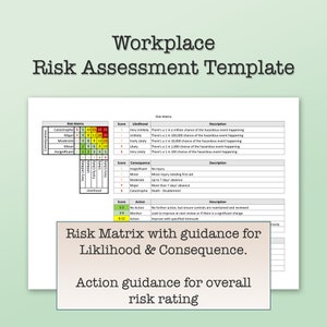 Workplace Risk Assessment Template (digital Download) - Etsy