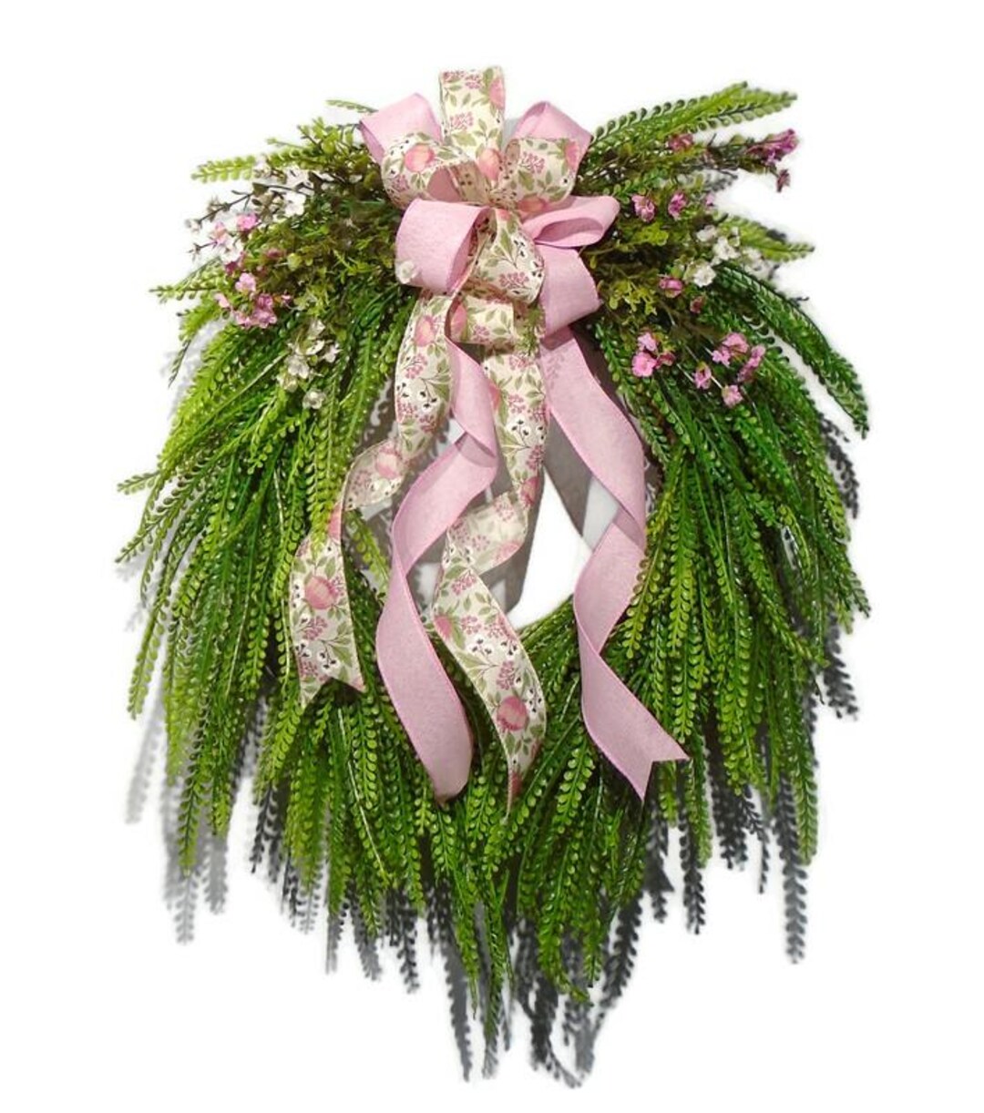 Bead Grass Cascading Spring Wreath, Spring Bead Grass Wreath, Mother's ...