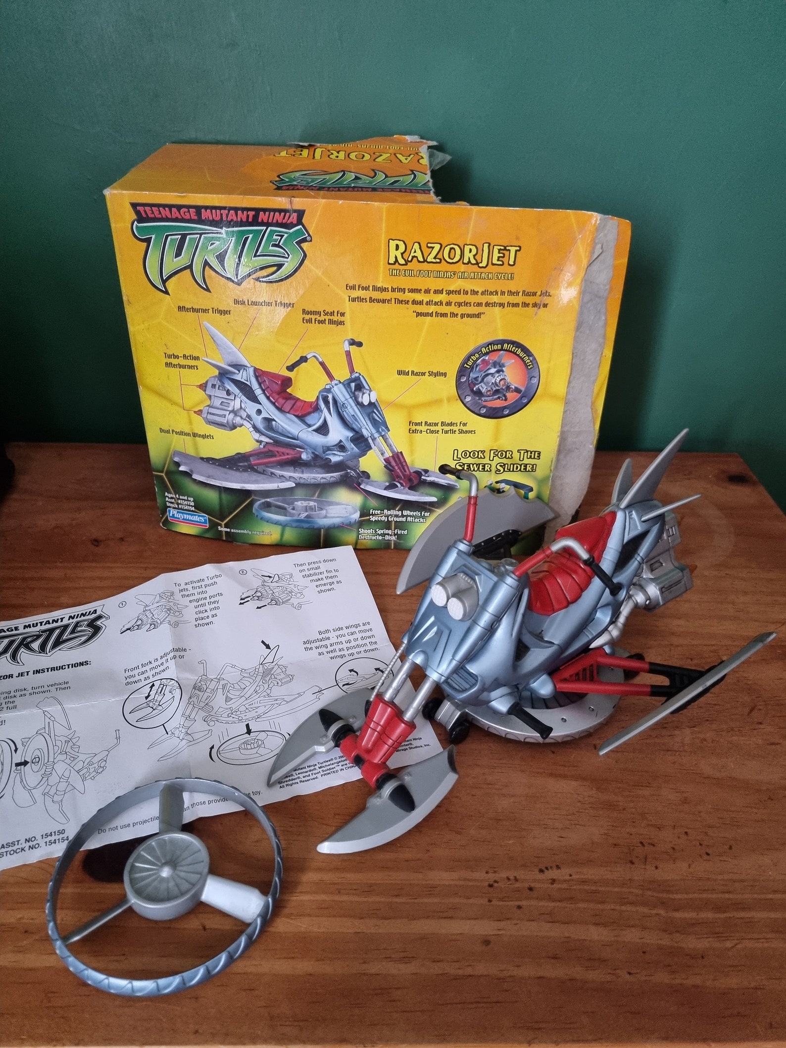 2003 Playmates Teenage Mutant Ninja Turtles TMNT Razor Jet Vehicle ...