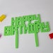 Happy Birthday Brick Inspired Cake Topper / Cake Decoration / Birthday ...